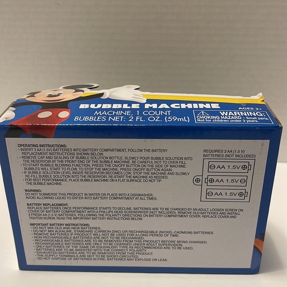 Disney | Toys | Disney Junior Mickey Mouse Bubble Machine New In Box ...